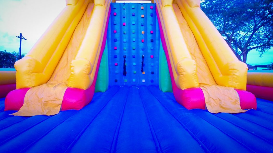 Rock Climber Inflatable w/ Double Lane Dry Slide