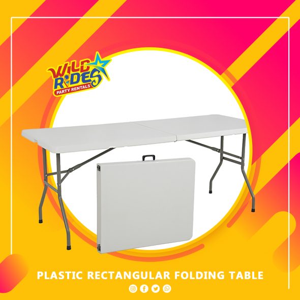 Plastic Folding Rectangular Table (4/6 Seater)